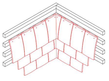 Internal & external corner details for vertical tiling