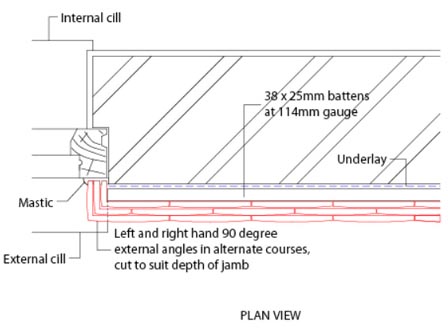 vertical tiling details to window frames
